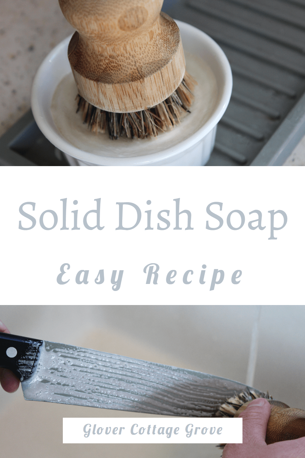 How to Make a Sudsy Solid Dish Soap - Glover Cottage Grove